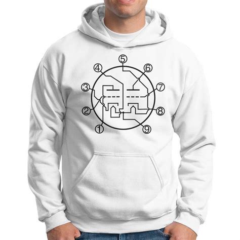 12ax7 Ecc83 Vacuum Tube Pin Layout Amplifier Mens Back Print T Shirt