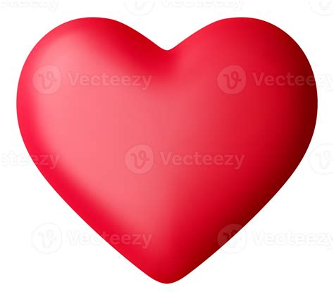 3d Vermelho Coração Ilustração Dia Dos Namorados Dia Símbolo 35983323 Png