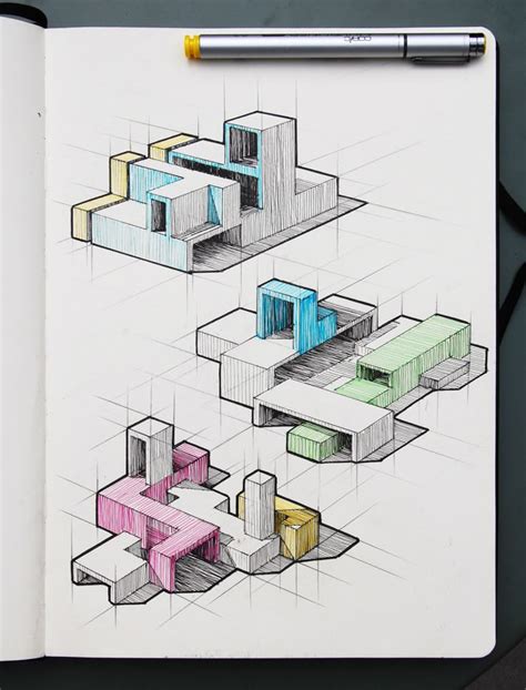 Sketch For A Modular World Architecture Design Sketch Conceptual