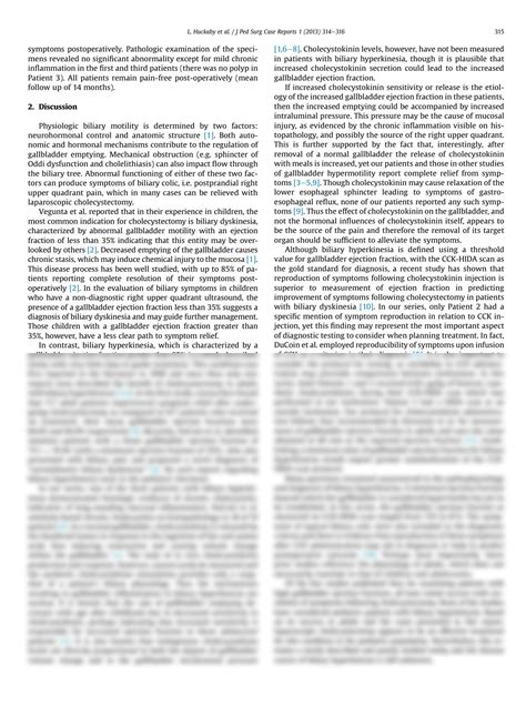 Solution Biliary Hyperkinesia A Potentially Surgically Correctable