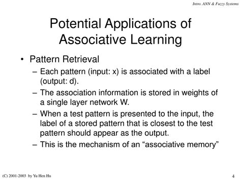 Ppt Lecture 6 Learning Iii Associative Learning And Principal