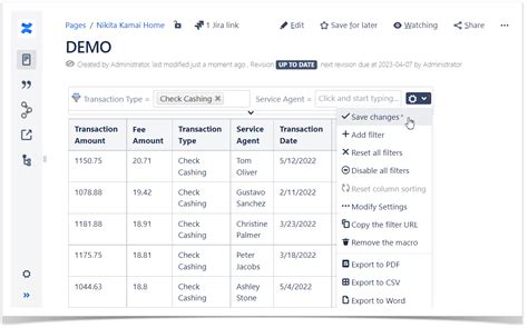 table filtration table filter and charts for confluence stiltsoft docs