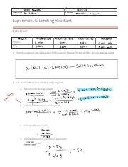 Limiting Reactant Pdf Name Instructor Dr S Date Partner Barrera Nicole Pazos 10114122