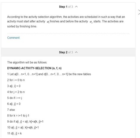 solved refer to the basic activity selection problem section