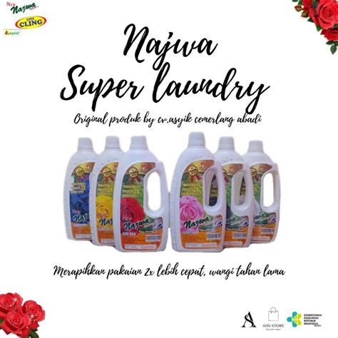 Jual Pewangi Laundry Pelicin Setrika Pakaian Najwa 1 Liter Kemasan