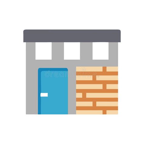 Dynamic Exterior Wall Icon For Architectural Projects Stock