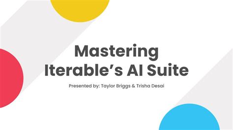 Mastering Iterables Ai Optimization Suite Activate Summit 2025