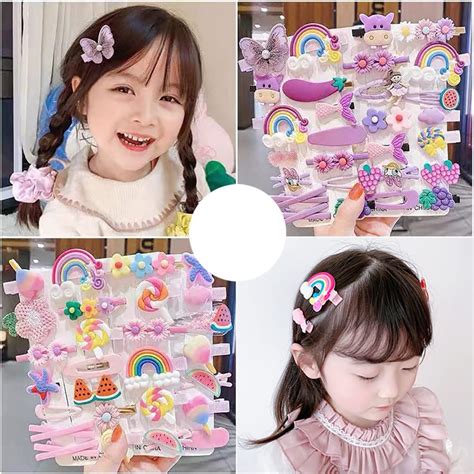 Tianyis 14 Piece Girls Hair Accessories Set Colorful Cartoon Hair