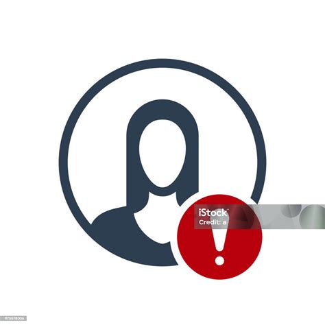 頭像圖示 人物圖示與驚嘆號頭像圖示和警報 錯誤 警報 危險符號向量圖形及更多互聯網圖片 互聯網 人 人的頭部 Istock
