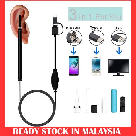 3 In 1 Usb Ear Cleaning Tool Hd Visual Ear Spoon Multifunctional