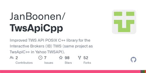 GitHub JanBoonen TwsApiCpp Improved TWS API POSIX C Library For