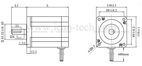 Motor Nema42 Dimension Ican