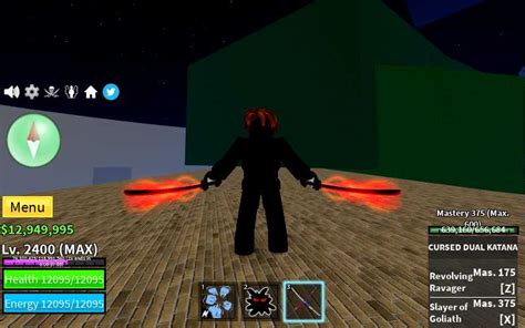 CURSED DUAL KATANA LVL 2400 MAX Blox Fruit Account Awaken Dark