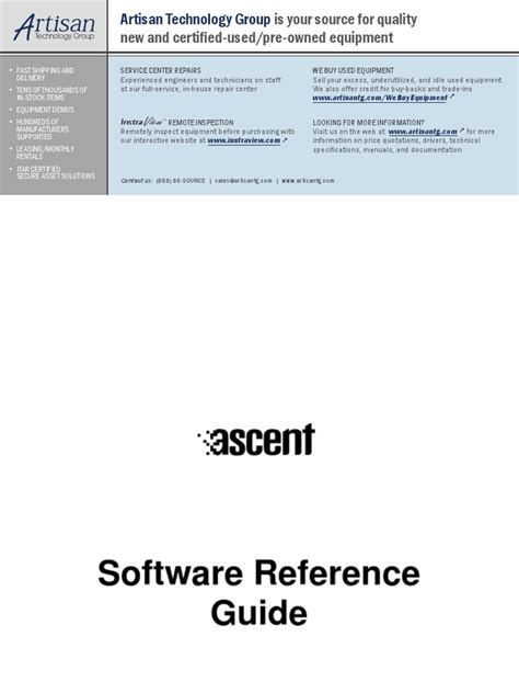 Commtest Ascent Software Reference Guide Pdf Installation Computer Programs Computer File