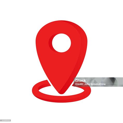 빨간 지도 표지판 맵 포인터 아이콘입니다 Gps 위치 기호 핀 포인트 관심 지점 표시 위치 및 내비게이션을 위한 지도 마커 벡터 일러스트 레이 션 0명에 대한 스톡 벡터