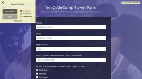 Survey Form Demo Project Link Not Working Html Css The Freecodecamp Forum