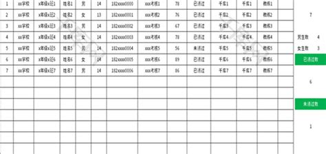 游泳教育实施考核表excel模板千库网excelid：174916