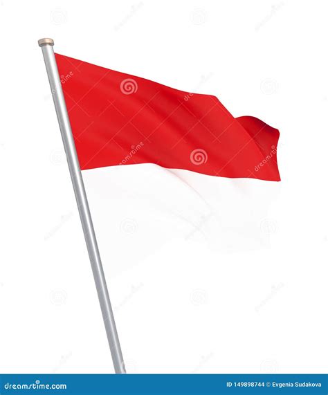 Bandera De Indonesia Que Sopla En El Viento Textura Del Fondo Jakarta