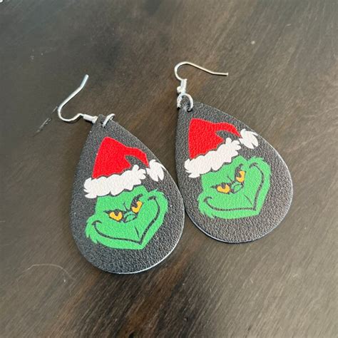 Grinch Earrings Etsy