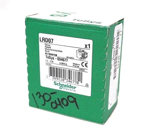 New Schneider Electric Lrd07 Overload Relay Sb Industrial Supply Inc