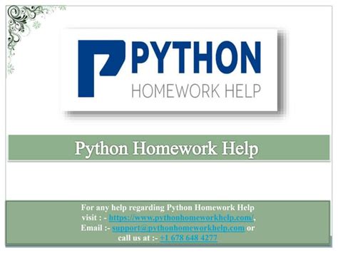 Python Homework Help Ppt