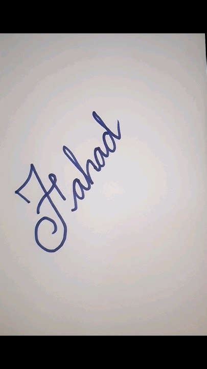 Writing Name Fahad In Calligraphy Calligraphy Shorts Youtubeshorts Art Calligraphytech