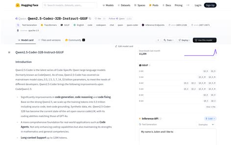 Qwen25 Coder 32b Instruct Gguf使用入口地址 Ai模型最新工具和软件app下载