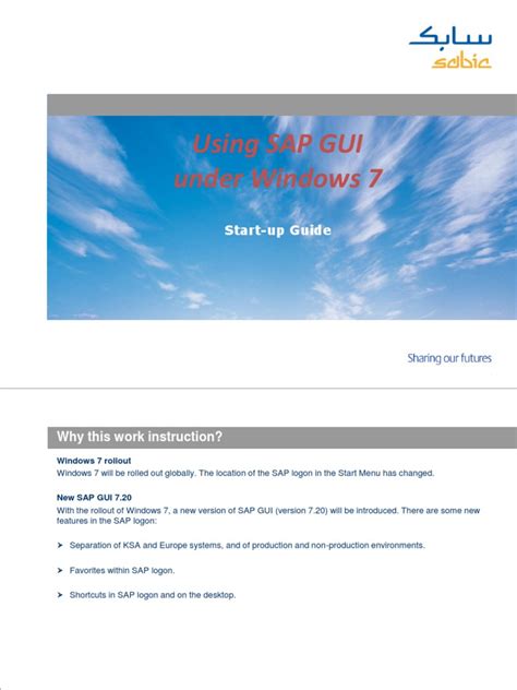 Windows 7 Sap Gui Graphical User Interfaces Microsoft Windows