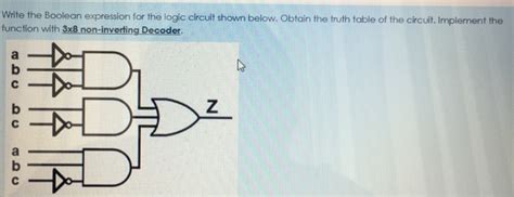 Solved Write The Boolean Expression For The Logic Circuit Chegg