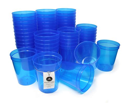 Rolling Sands 16 Oz Reusable Plastic Cups 50 Pack USA Made BPA Free