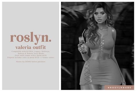 Second Life Marketplace Roslyn Valeria Outfit Demo