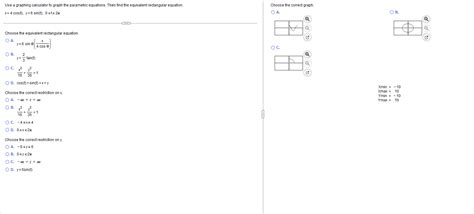 Solved Use A Graphing Calculator To Graph The Parametric Chegg
