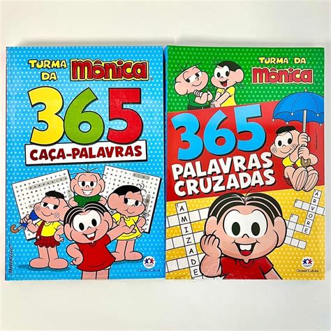 2 Livros Turma Da Mônica 365 Caça Palavras E Cruzada Turma Da Mônica