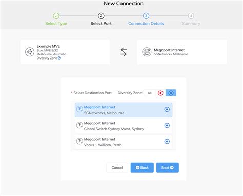 Creating A Megaport Internet Connection For An Mve Megaport
