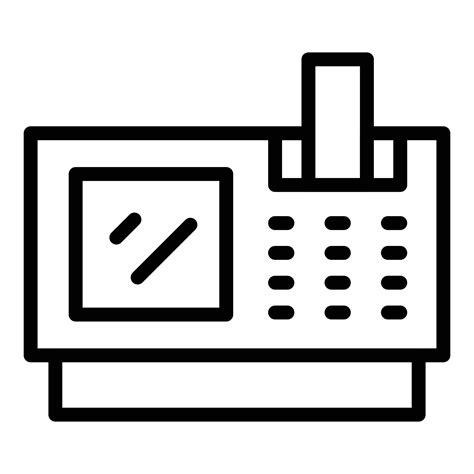 Touchscreen Pos Machine Icon Outline Vector Store Screen 14940788