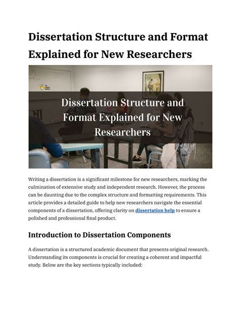 Ppt Dissertation Structure And Format Explained For New Researchers