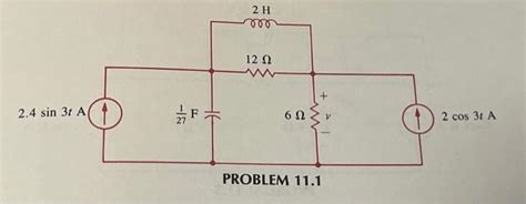 Solved 111 Find The Steady State Voltage V Using Nodal