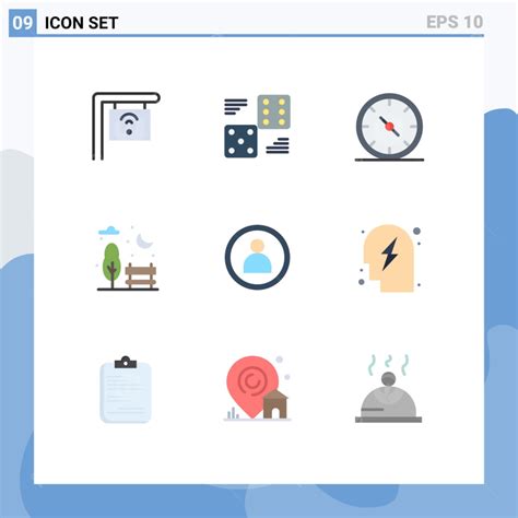User Interface Pack Of 9 Basic Flat Colors Of User Compass Basic