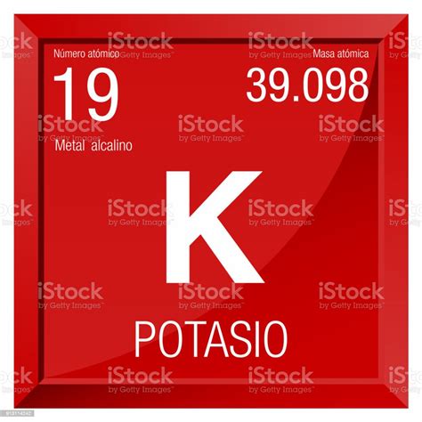 Potasio 기호 요소화학의 주기율표의스페인어에서 칼륨요소 번호 19 벡터에 대한 스톡 벡터 아트 및 기타 이미지 벡터 화학 과학 화학 물리적 묘사 Istock