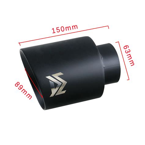 Car Exhaust End Tip Interface Mm Slant Oval Outlet Mm Universal Stainless Steel Auto Muffle