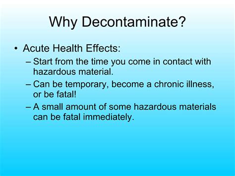 Decontamination Ppt First Aid Injuries