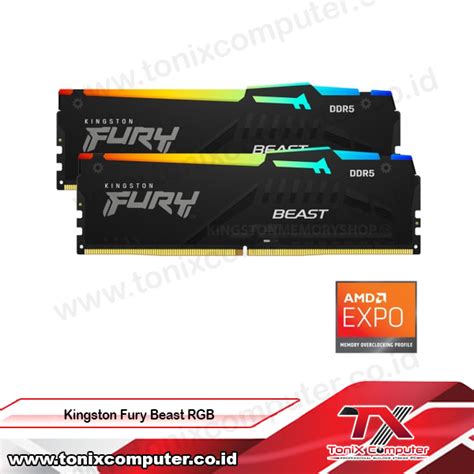 Kingston Fury Beast Rgb 32gb 16gb X2 Ddr5 5600mhz Kf556c36bbeak2 32