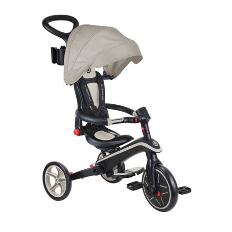 Детска триколка 4 в 1 GLOBBER EXPLORER TRIKE FOLDABLE, сгъваема, бежов ...