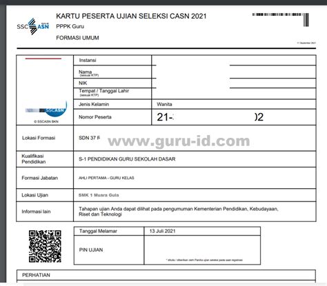 Ini Petunjuk Cetak Kartu Peserta Ujian Casn 2021 Sete Vrogue Co