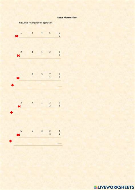 Multiplicaciones Online Exercise For 5t0 Live Worksheets