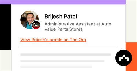 Brijesh Patel Administrative Assistant At Auto Value Parts Stores