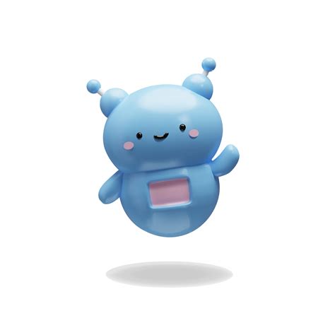 3d Render Cute Smiling Robot Virtual Assistant In Your Device Future