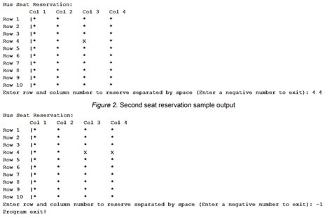 Java Simple Bus Reservation Seat Stack Overflow