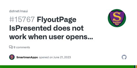 Flyoutpage Ispresented Does Not Work When User Opens Flyout By Clicking On Hamburger · Issue