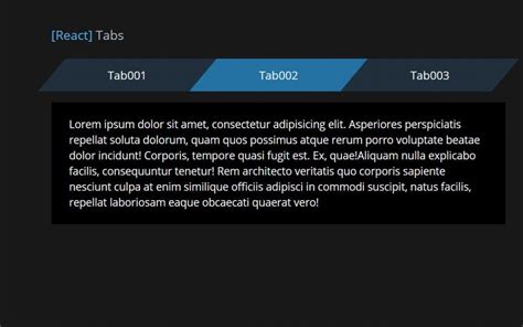 React Tabs Component Example With Source Code Onaircode